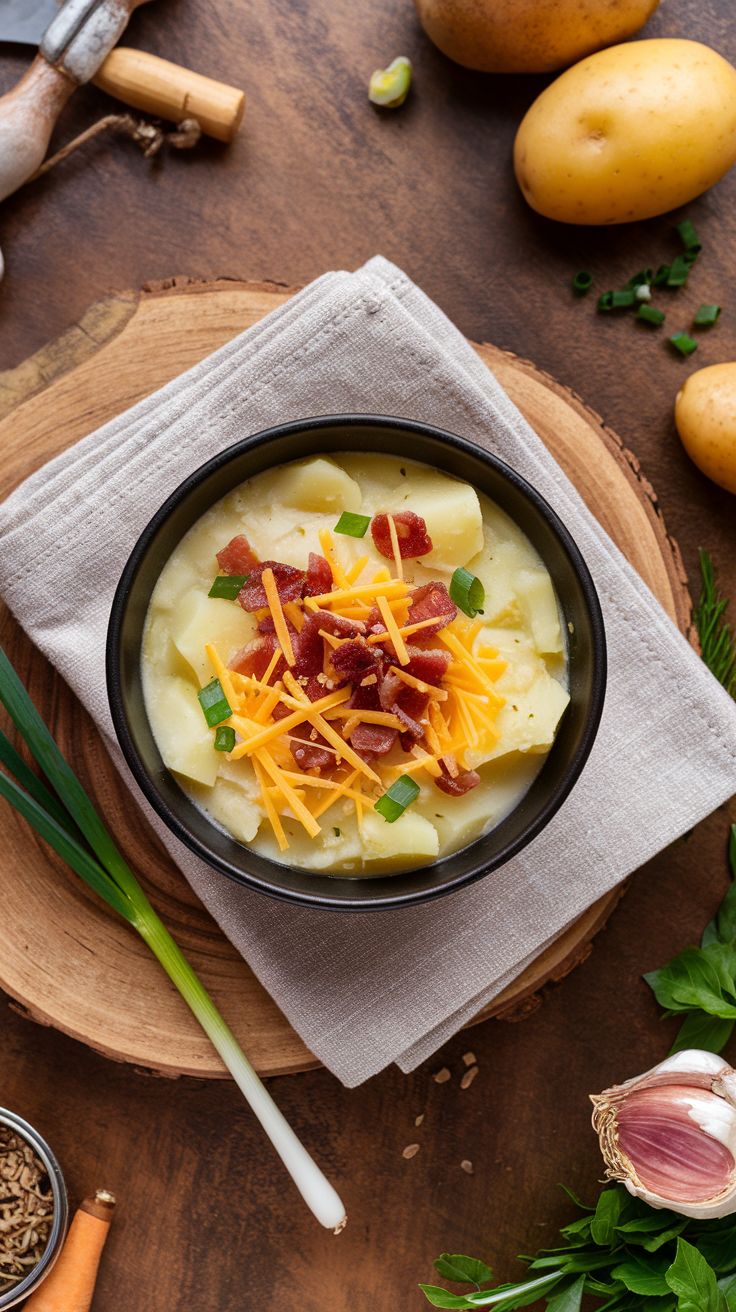 Creamy Baked Potato Soup Recipe – Easy Comfort Food – Tasty Chomp
