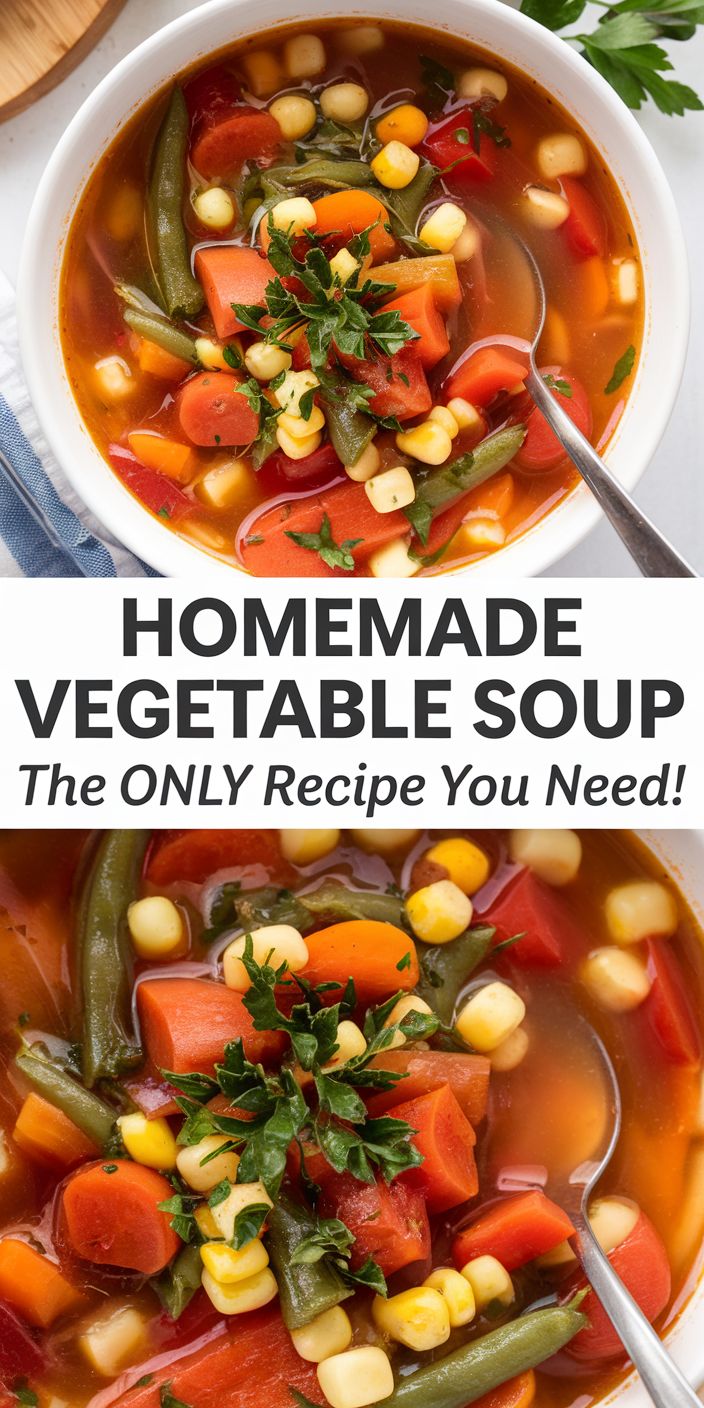 Easy Homemade Vegetable Soup Recipe | Under 30 Min – Tasty Chomp