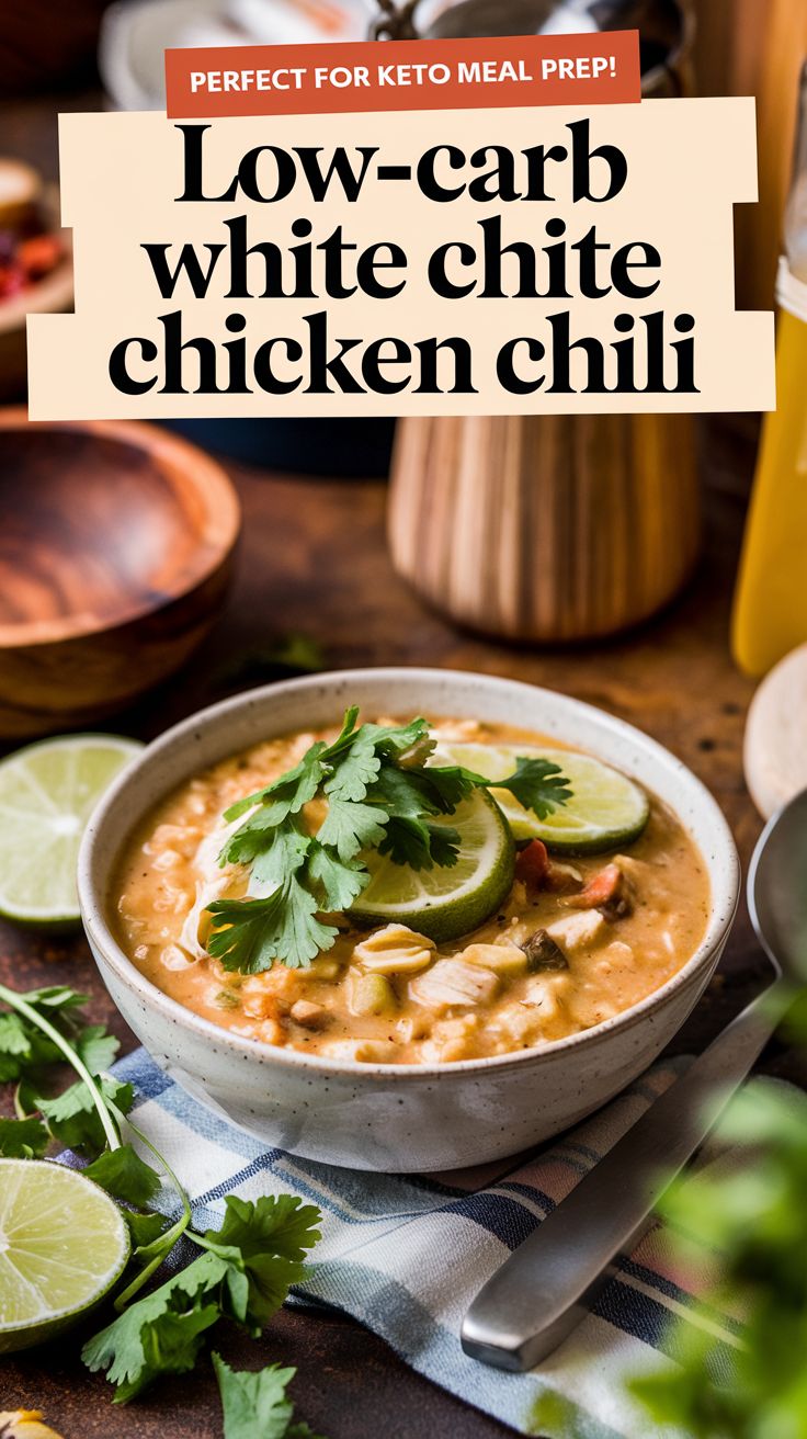 Keto Low Carb White Chicken Chili – Tasty Chomp