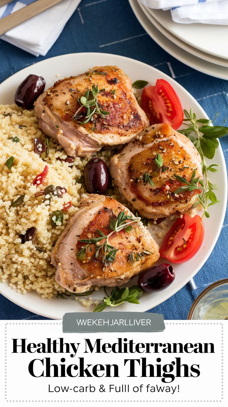 Mediterranean Chicken Thighs with Olives and Tomatoes Recipe – Tasty Chomp