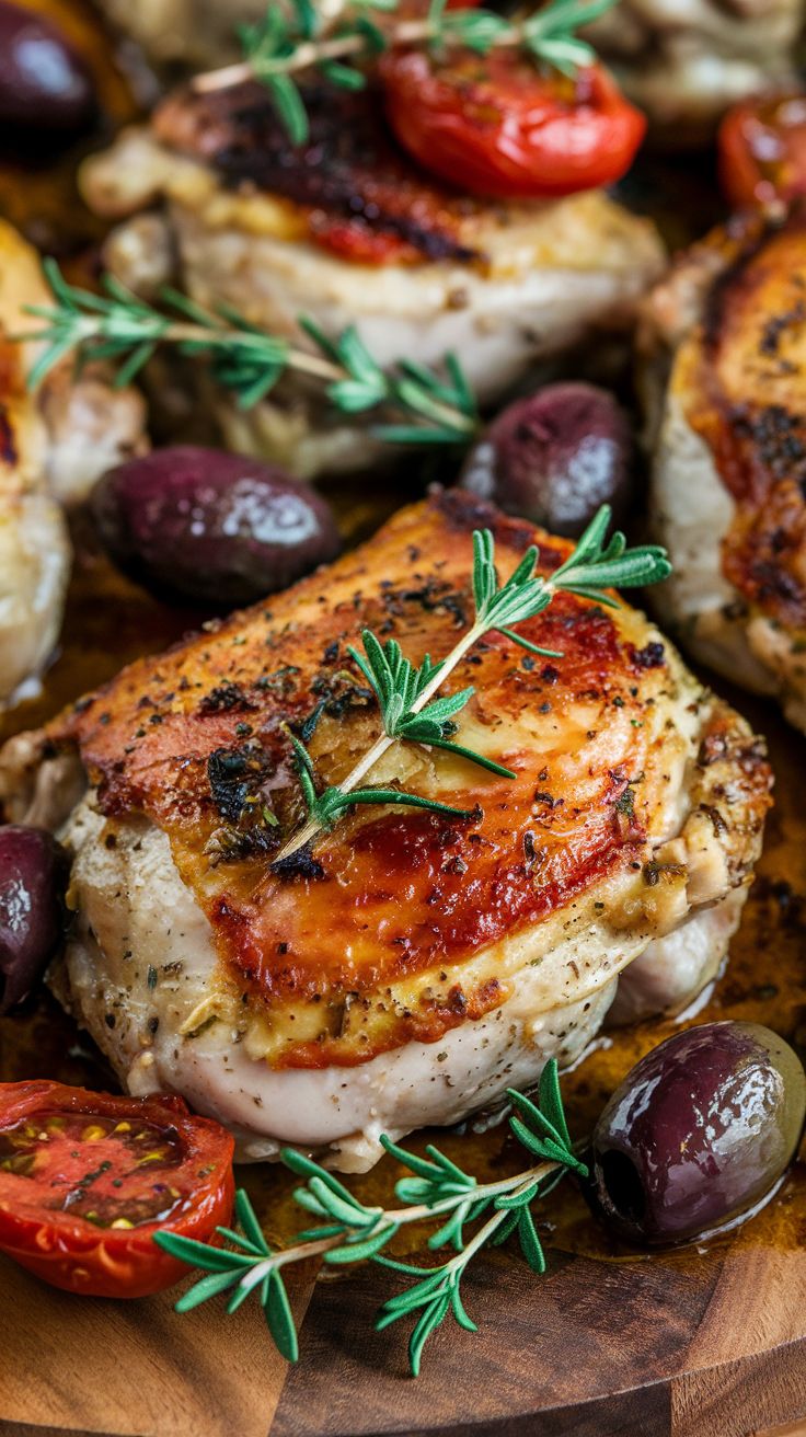 Mediterranean Chicken Thighs with Olives and Tomatoes Recipe – Tasty Chomp