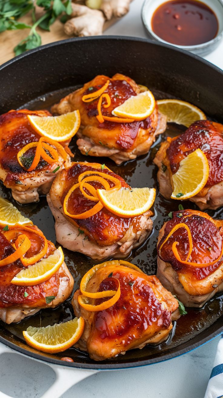 Orange Ginger Chicken Thighs Recipe – Tasty Chomp
