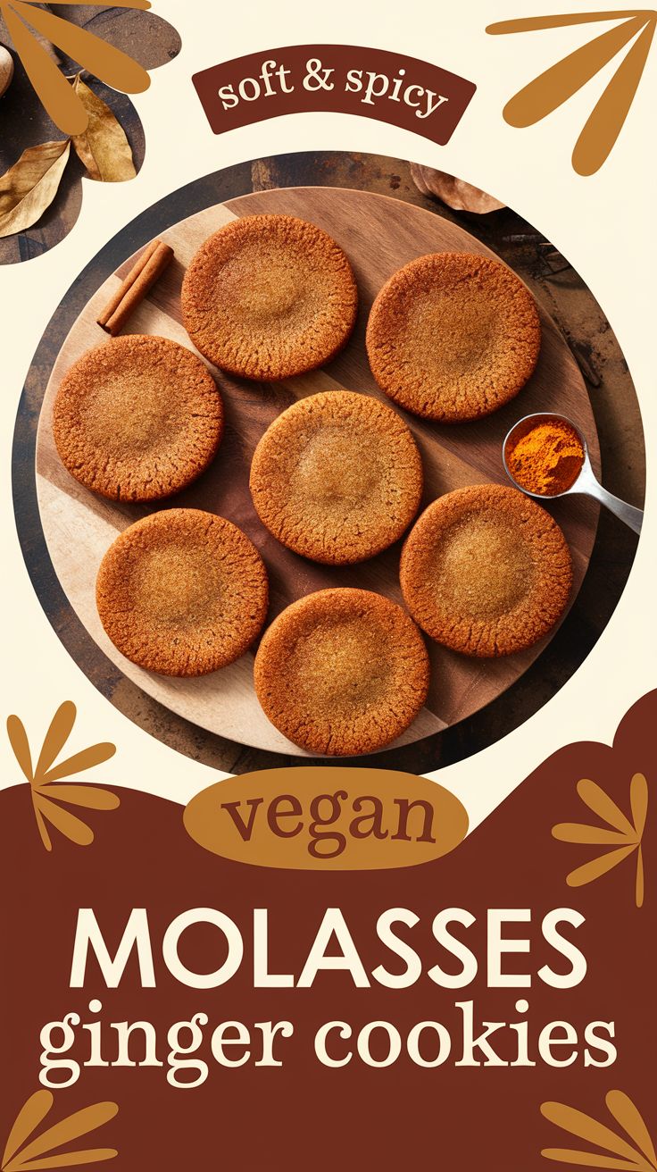 Vegan Molasses Ginger Cookies Recipe – Tasty Chomp