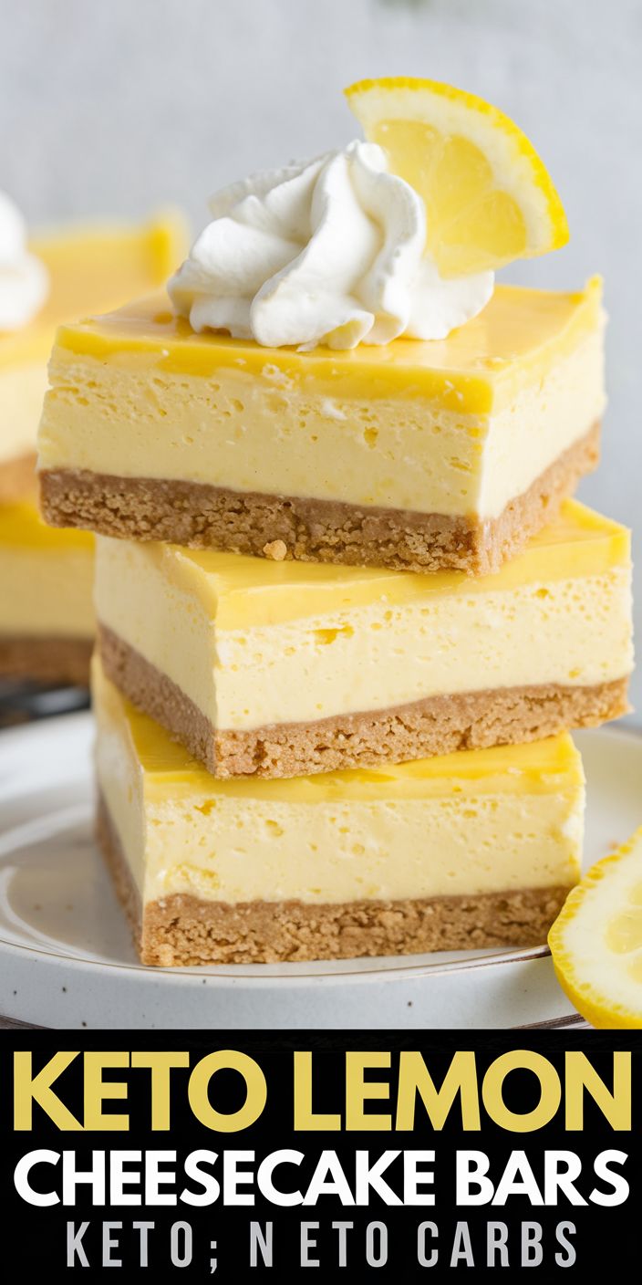 Keto Lemon Cheesecake Bars Recipe – Tasty Chomp