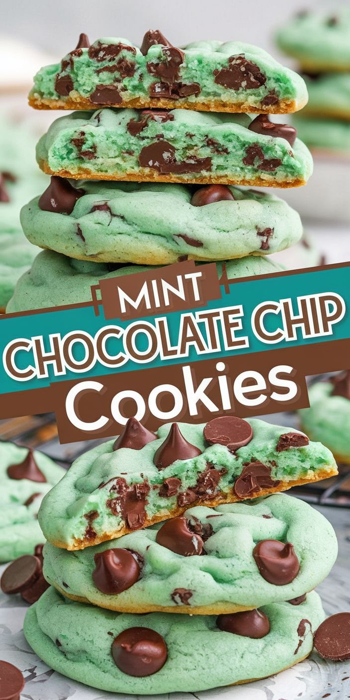 Mint Chocolate Chip Cookie Recipe – Tasty Chomp